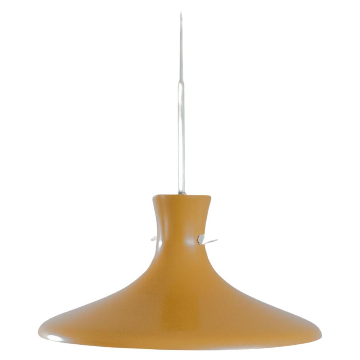 Vintage deep yellow pendant light For Sale at 1stDibs