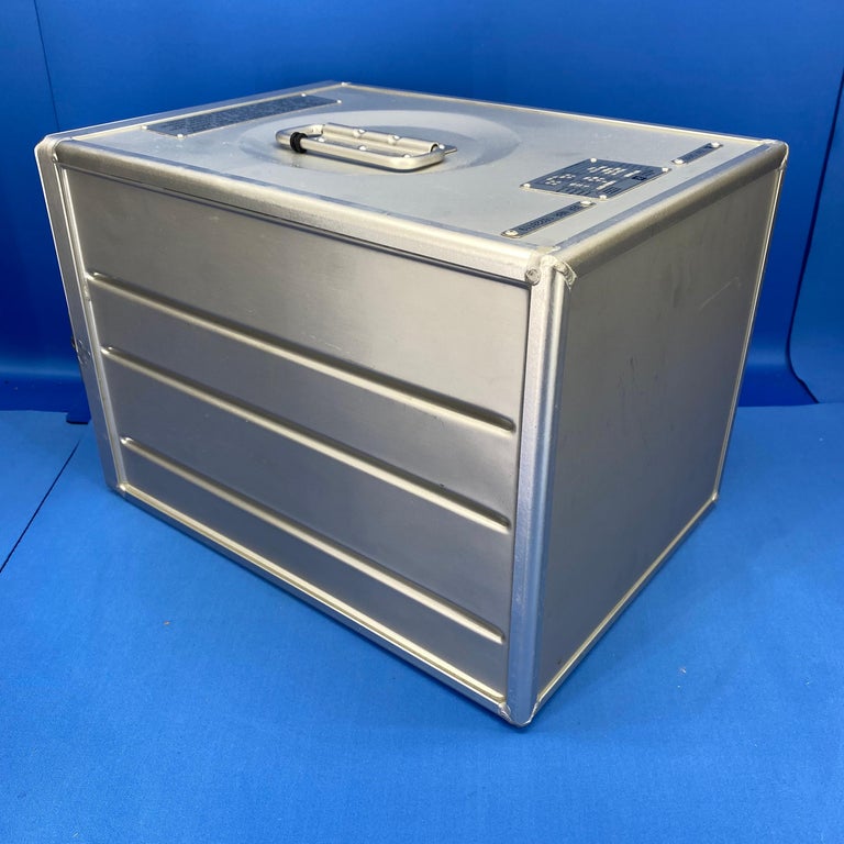 Vintage Delta Airlines Aluminum Galley Container Box at 1stDibs