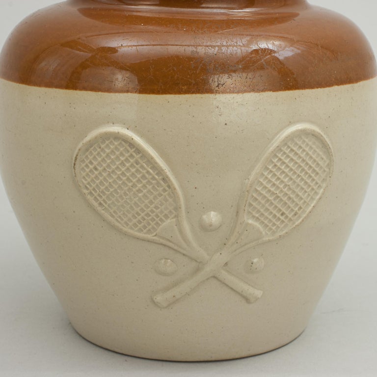 Vintage "Denby" Pottery Tennis Lemonade Jug For Sale at 1stDibs