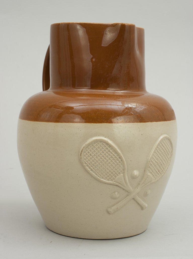 Vintage "Denby" Pottery Tennis Lemonade Jug For Sale at 1stDibs