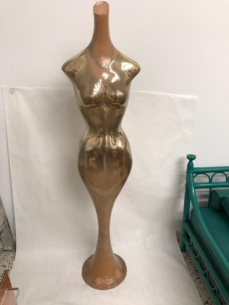 Vintage Department Store Mercury Finish Mannequin For Sale at 1stDibs