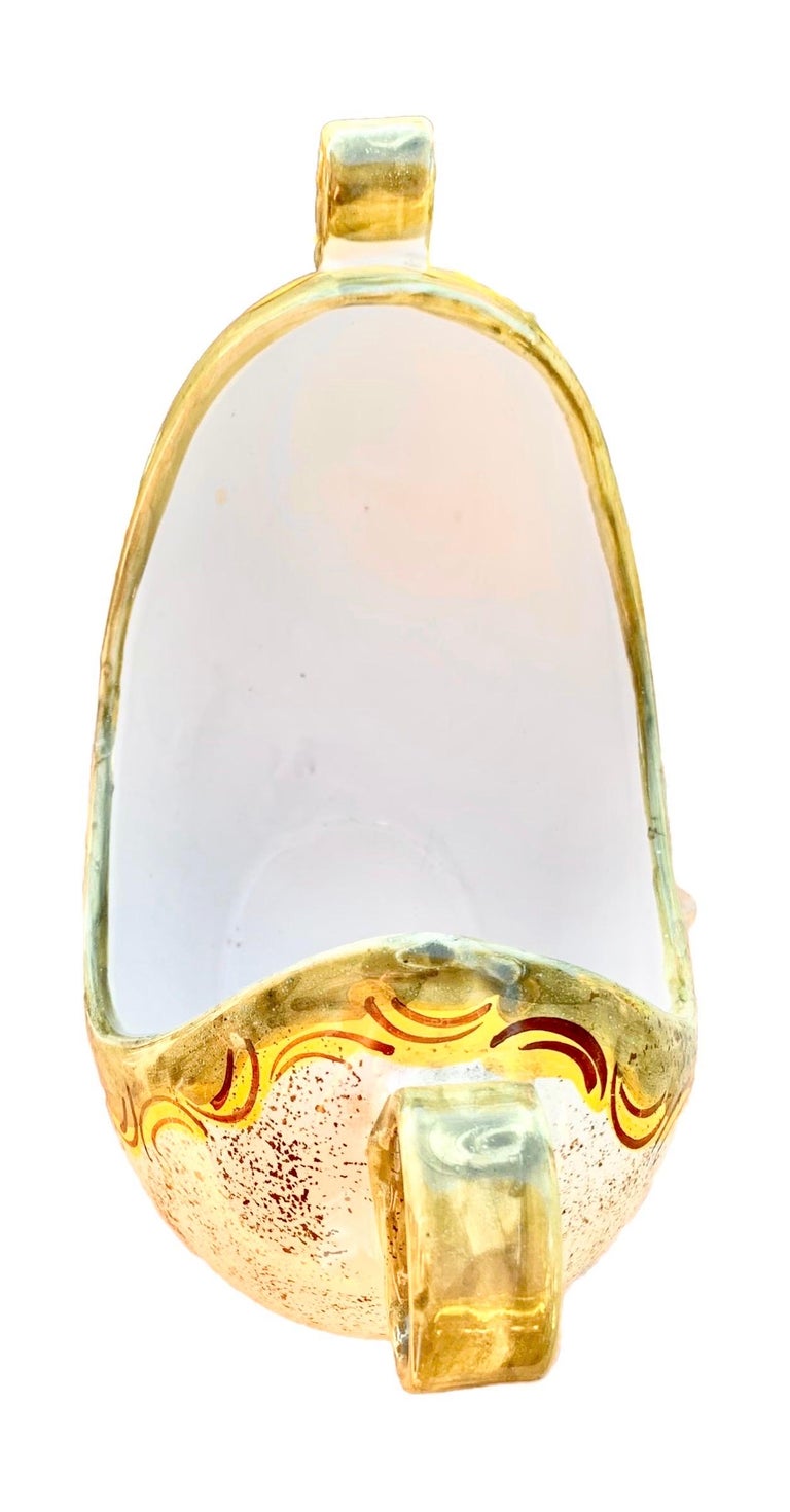 Vintage Deruta Italian Majolica Boat Shaped Vase For Sale at 1stDibs