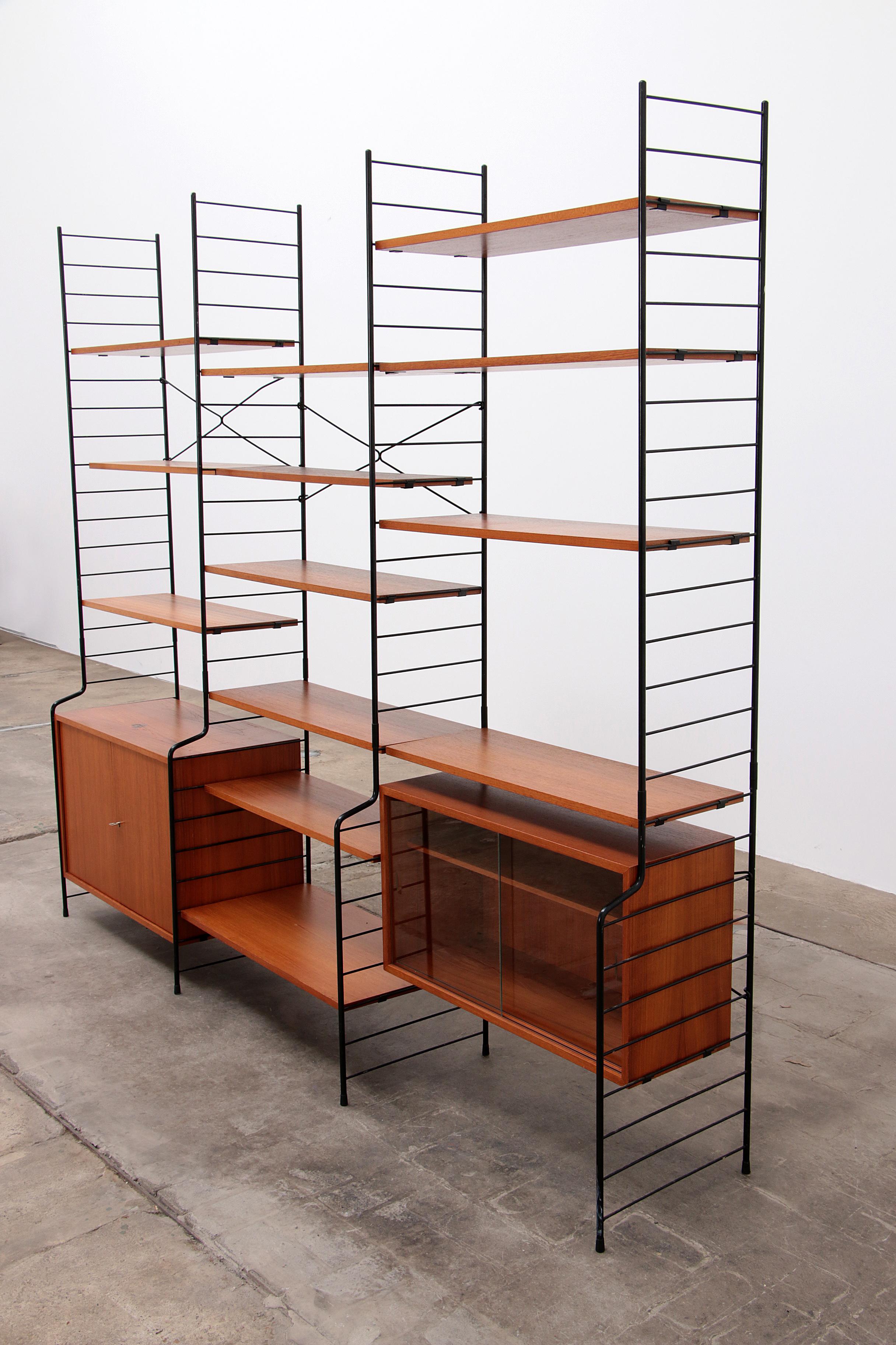 Vintage Design WHB Wall unit or string regal color walnut, 1960 For ...