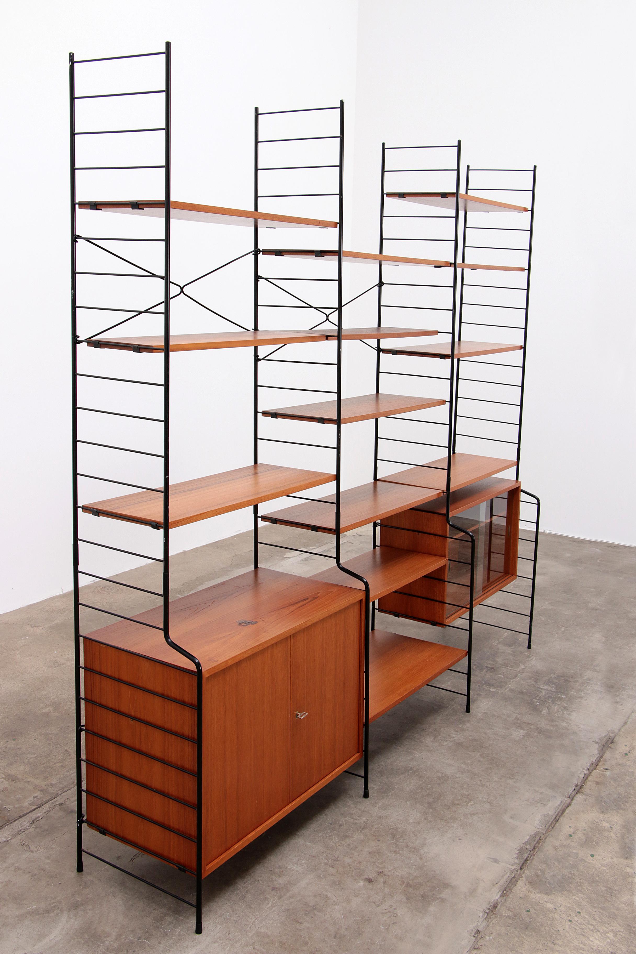 Vintage Design WHB Wall unit or string regal color walnut, 1960 For ...