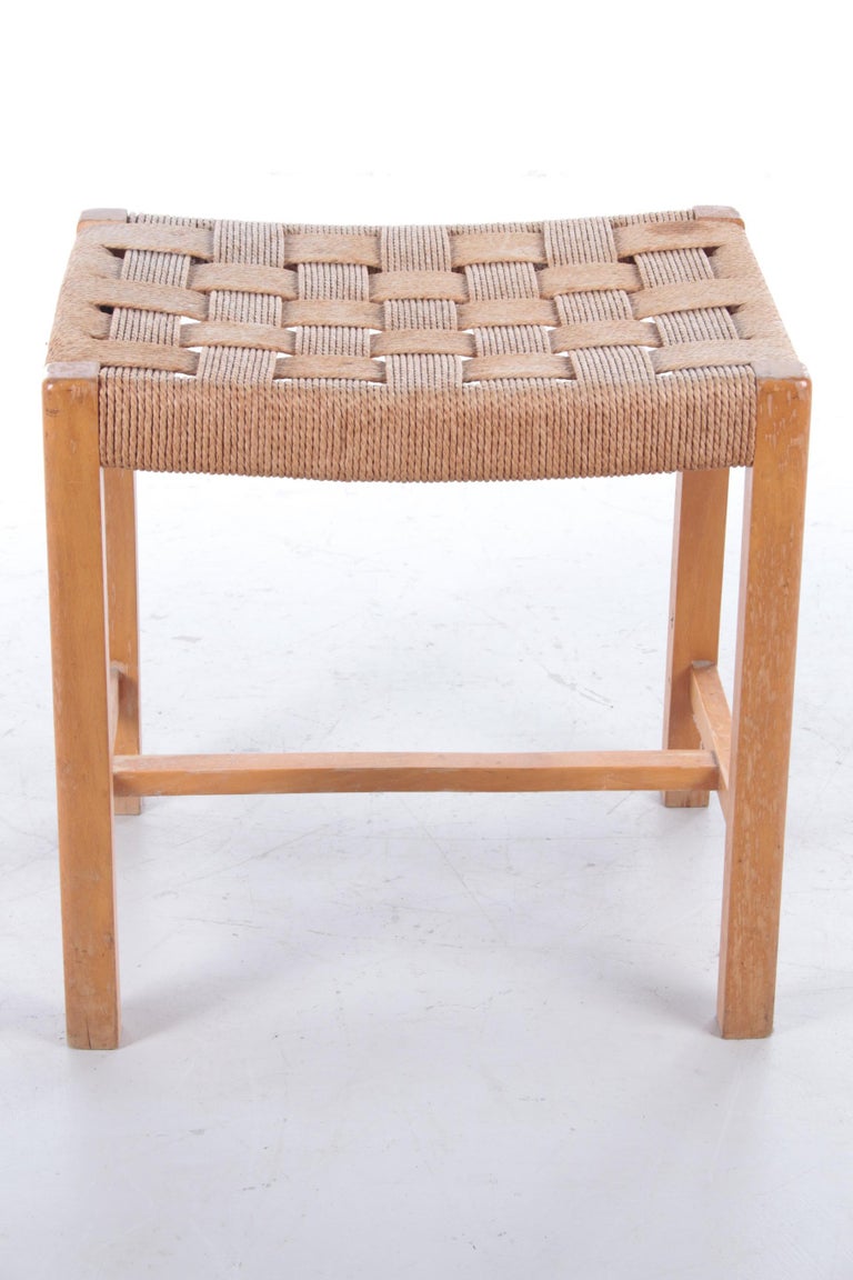 Vintage Designer Danish Woven Stool, 1960s For Sale at 1stDibs | small ...