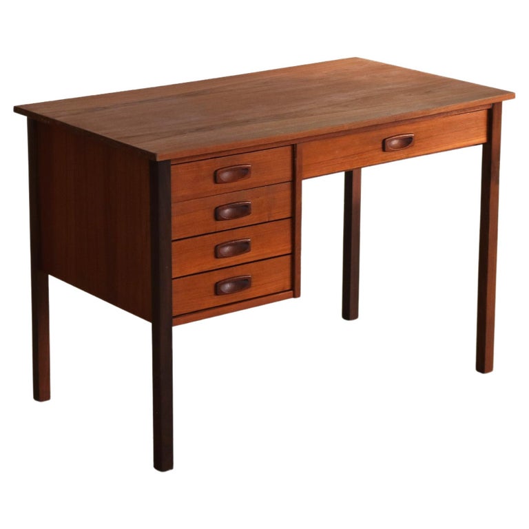 vintage desk desk teak 60s Danish For Sale at 1stDibs