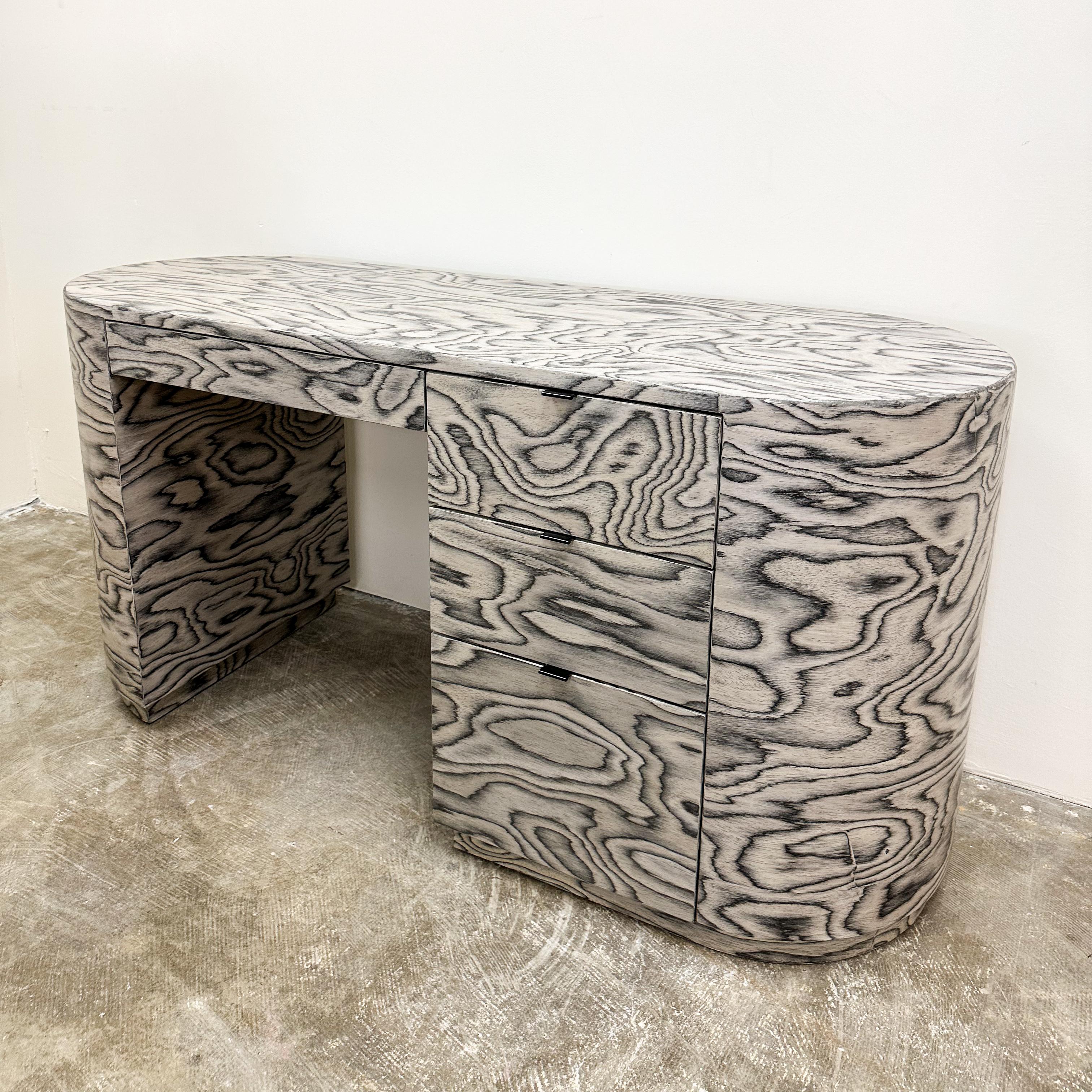 Vintage Desk With Ettore Sottsass Veneer Postmodern 1980s For Sale at ...