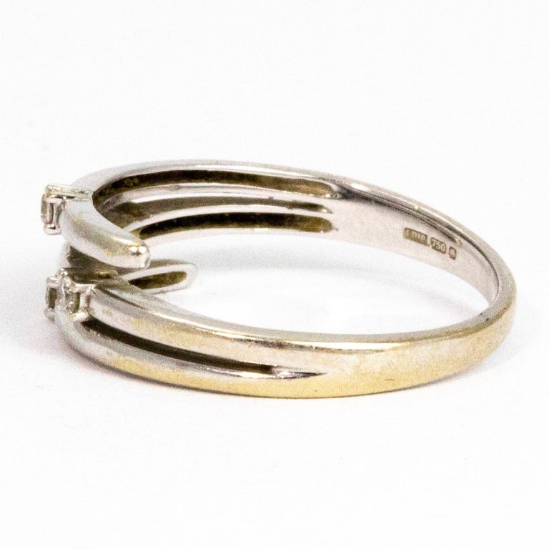 Vintage Diamond and 18 Carat White Gold Boodles Style Ring at 1stDibs