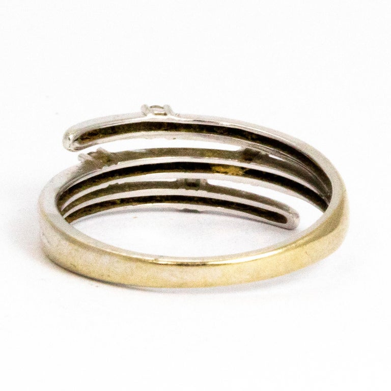 Vintage Diamond and 18 Carat White Gold Boodles Style Ring at 1stDibs