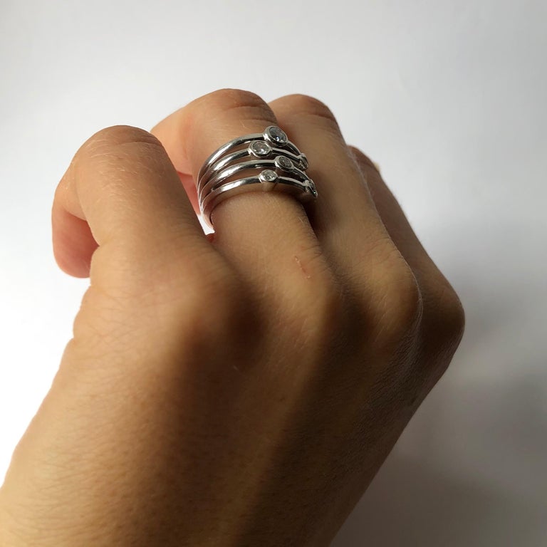 Vintage Diamond and 18 Carat White Gold 'Raindance' Boodles Ring at 1stDibs