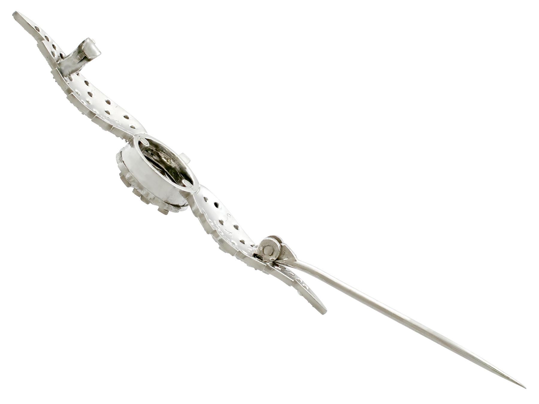 Vintage Diamond and Enamel White Gold 'RAF' Regimental Brooch at ...