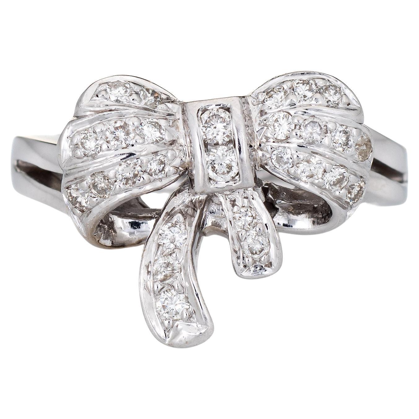 Estate Diamond Trilogy Ring Cognac 14k White Gold Band Fine Jewelry at ...