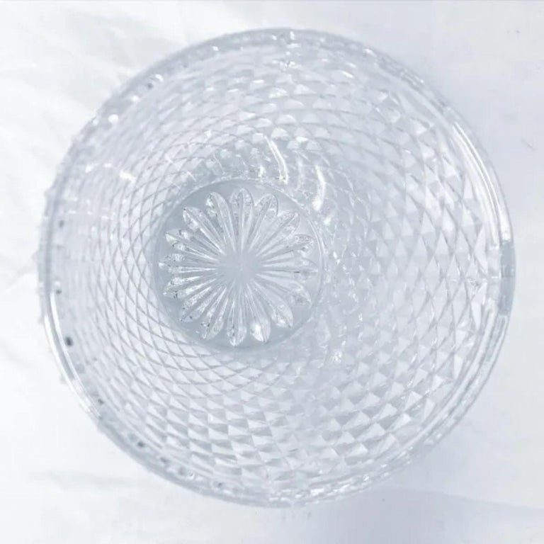 Vintage Diamond Cut Crystal Vase For Sale at 1stDibs