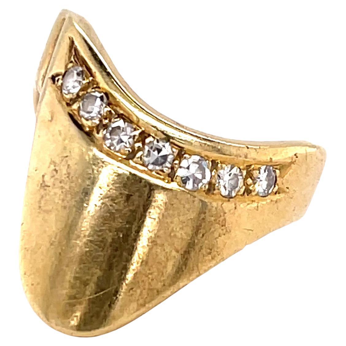 Van Cleef and Arpels Philippine Diamond Gold Ring at 1stDibs