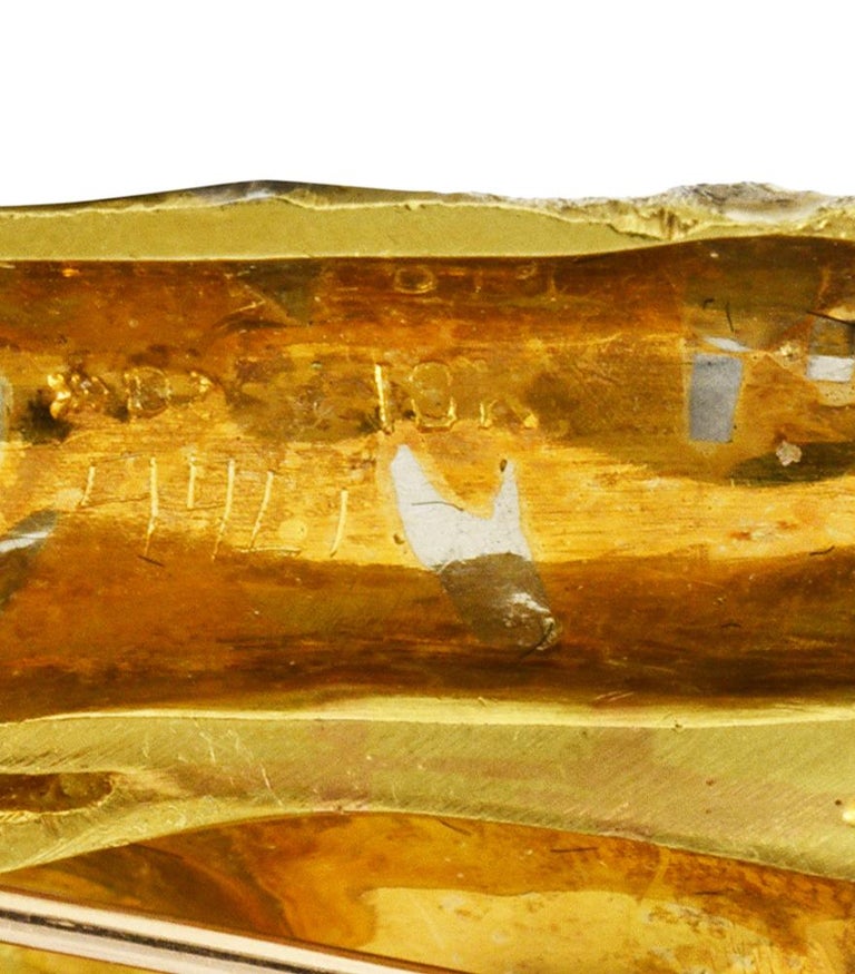 Vintage Diamond Ruby Two-Tone 18 Karat Gold Beaver Brooch For Sale at ...