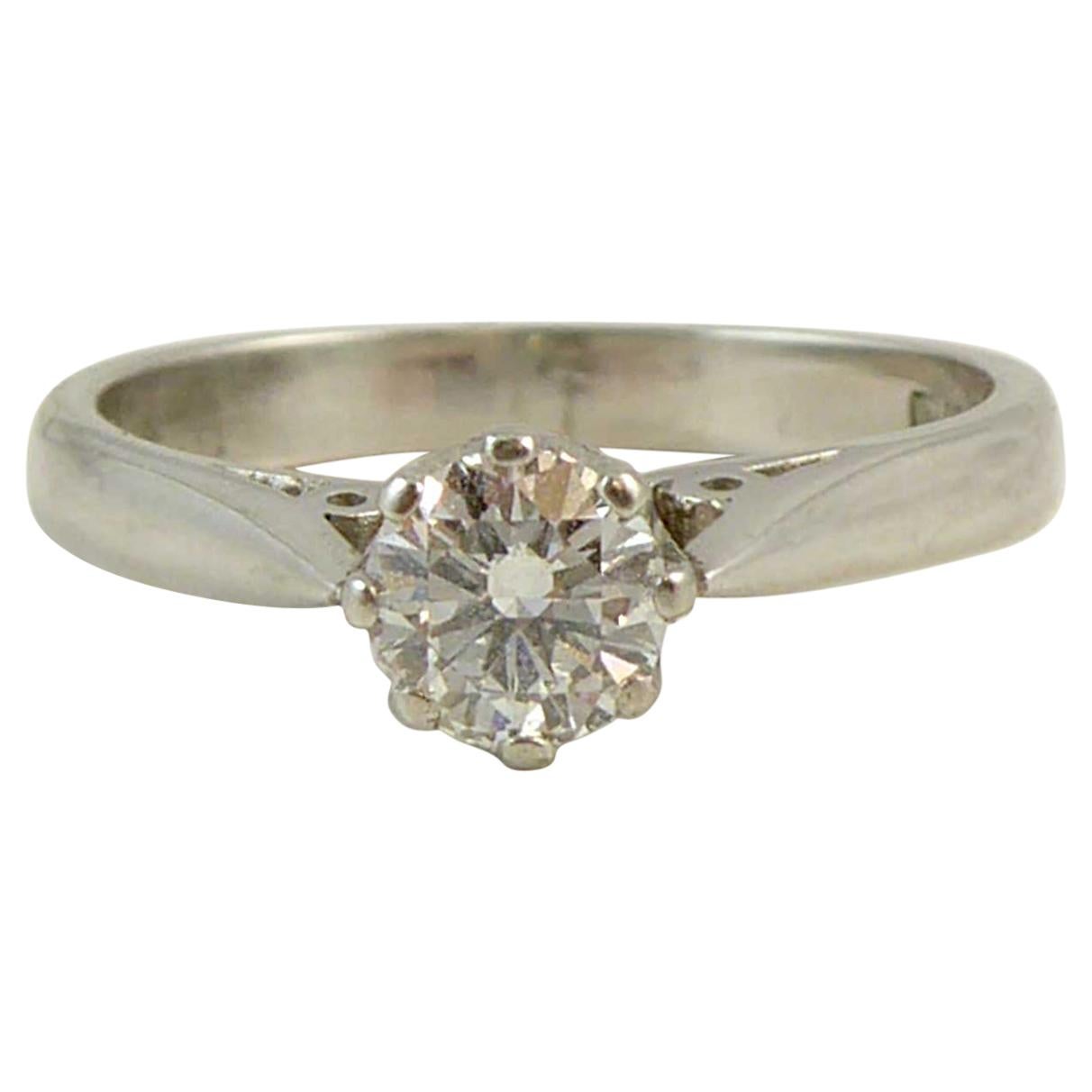 Vintage Diamond Solitaire Engagement Ring For Sale at 1stDibs
