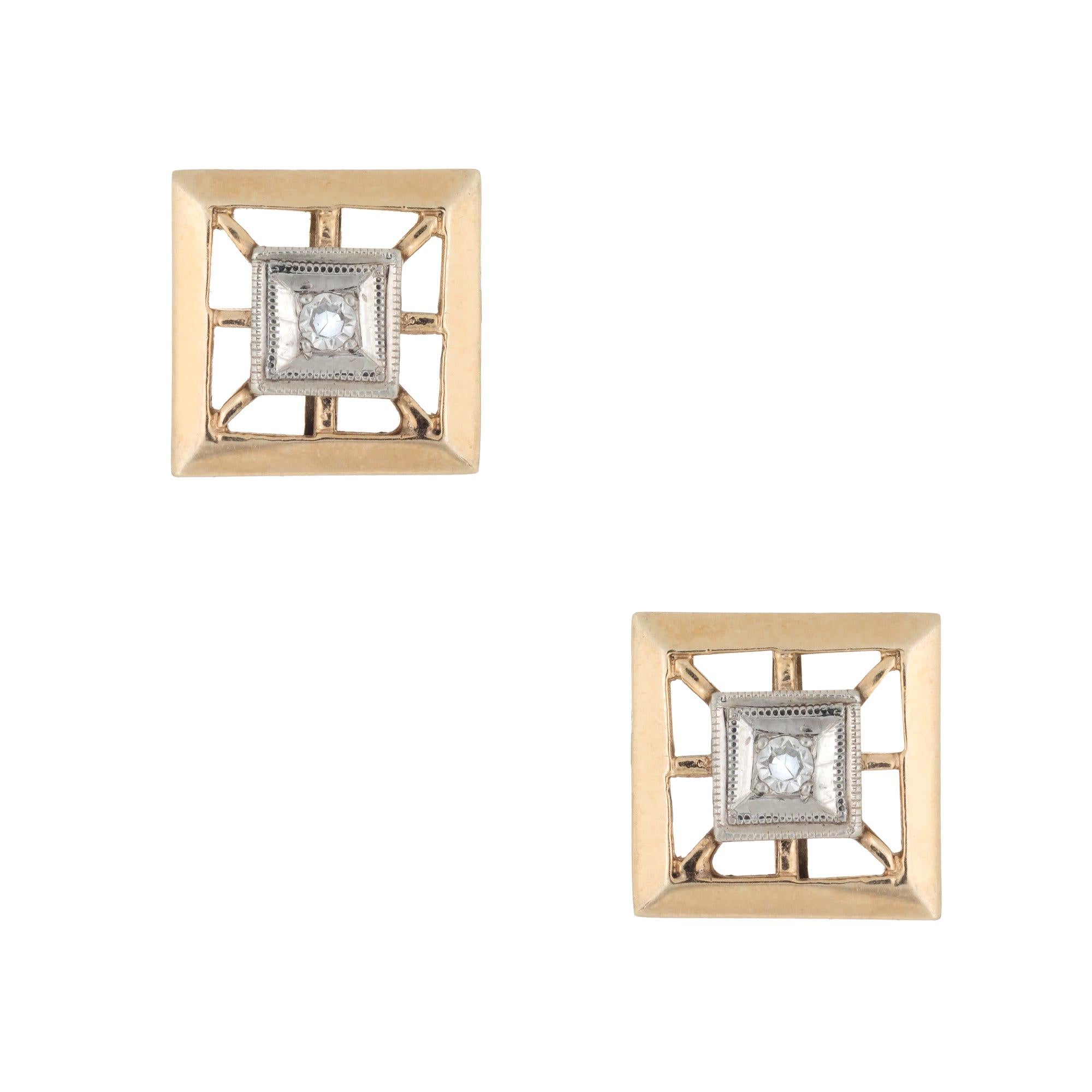 Man in the Moon Face Earrings Vintage Moonstone 10 Karat Gold Estate ...