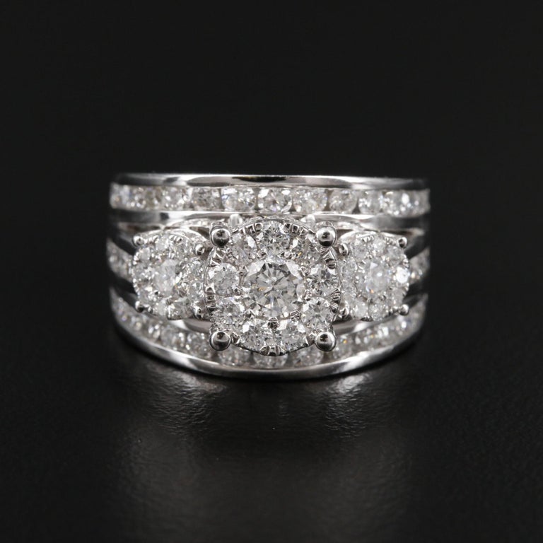 Customizable Vintage Diamonds Engagement Ring Set Antique Art Deco
