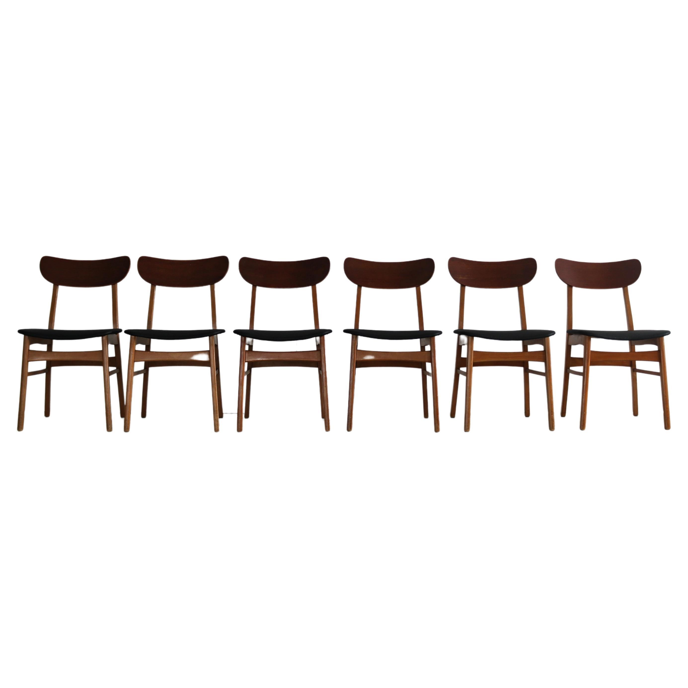 Set of 6 Vintage European Dining Chairs at 1stDibs