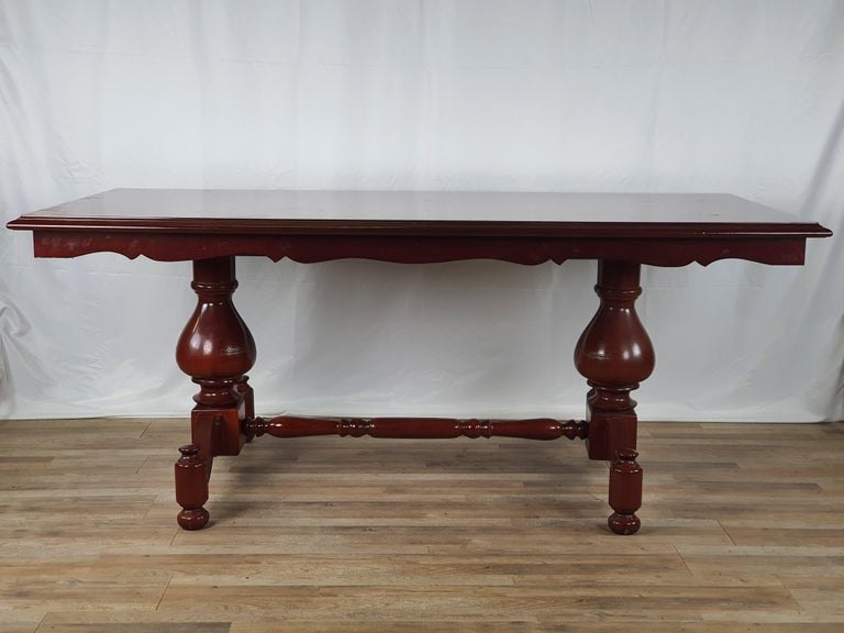 Vintage Dining Table in Beech and Chipboard For Sale at 1stDibs