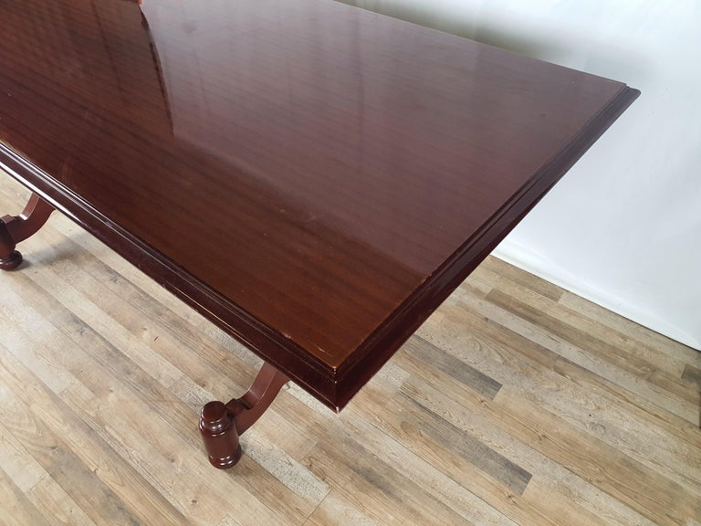 Vintage Dining Table in Beech and Chipboard For Sale at 1stDibs