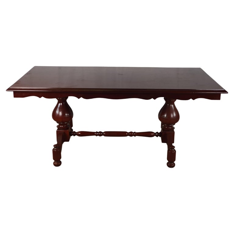 Vintage Dining Table in Beech and Chipboard For Sale at 1stDibs