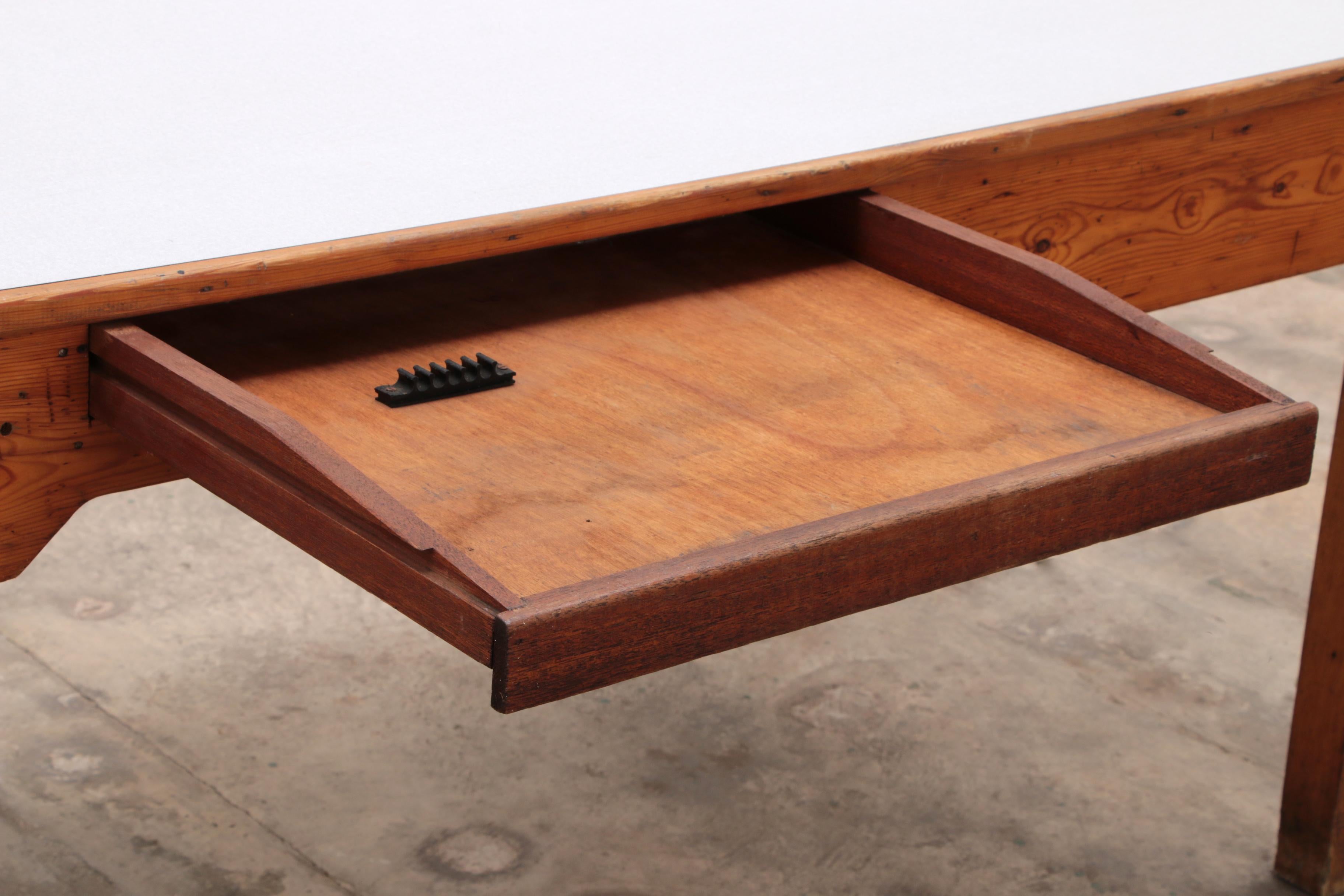 Vintage dining table with Formica top and a drawer, 1960 Netherlands ...