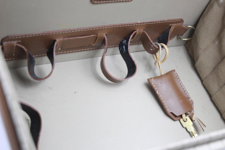 Vintage Dior Monogramme Canvas and Leather Vanity Case Trunk at 1stDibs