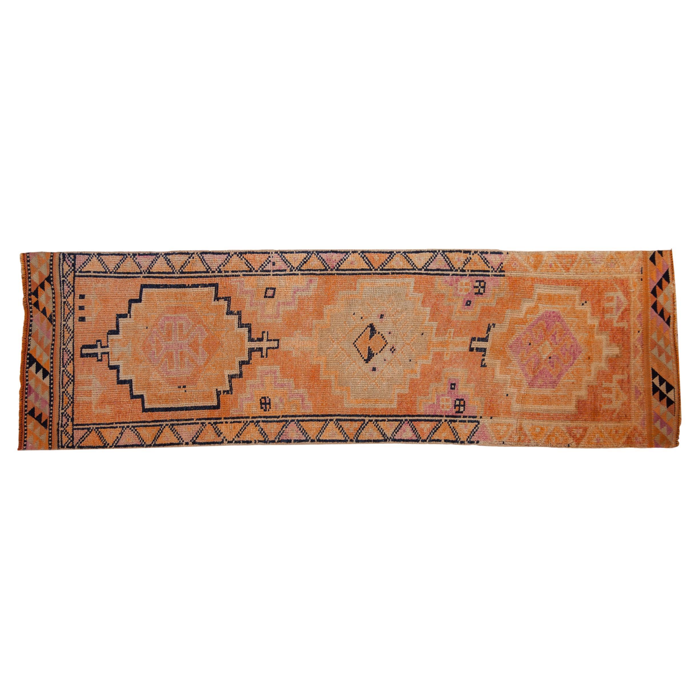 Vintage Distressed Kurd Rug Runner For Sale at 1stDibs