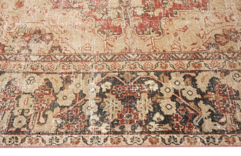 Vintage Distressed Red Persian Wool Rug For Sale at 1stDibs ...