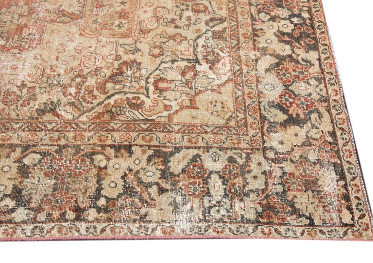 Vintage Distressed Red Persian Wool Rug For Sale at 1stDibs ...
