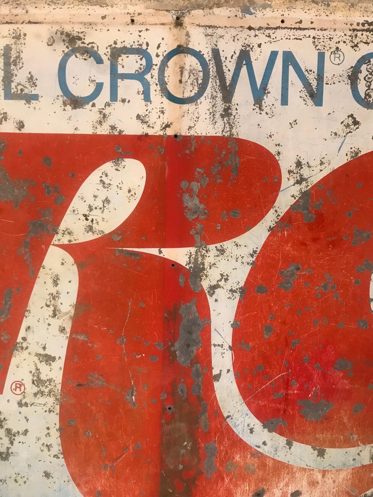 Vintage Distressed Royal Crown Cola Sign For Sale at 1stDibs
