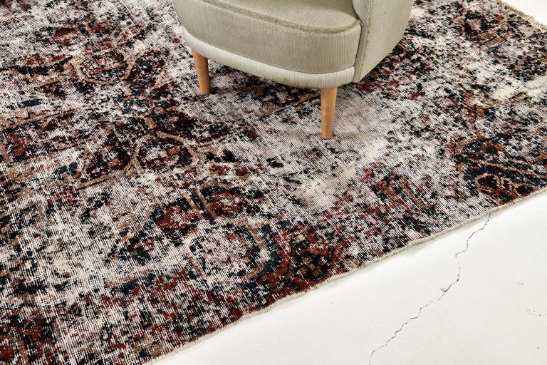 Vintage Distressed Rug For Sale at 1stDibs