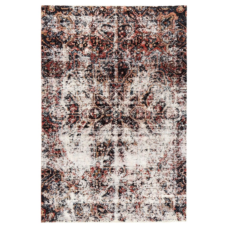 Vintage Distressed Rug For Sale at 1stDibs