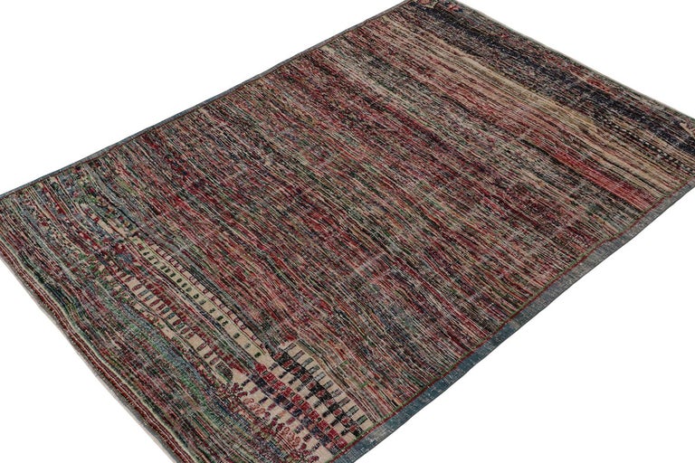 Vintage Distressed Zeki Muren Rug in Polychromatic Patterns, by Rug and ...