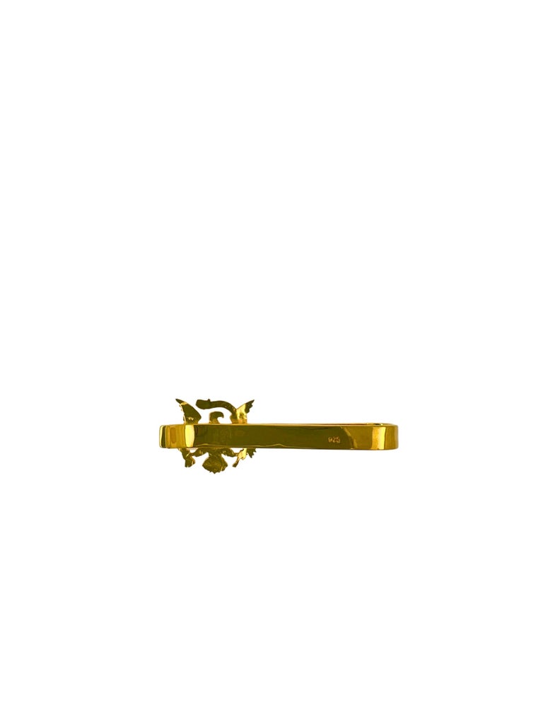 Vintage Dollar Coin Yellow Gold Vermeil Sterling Silver Tie Bar Money ...