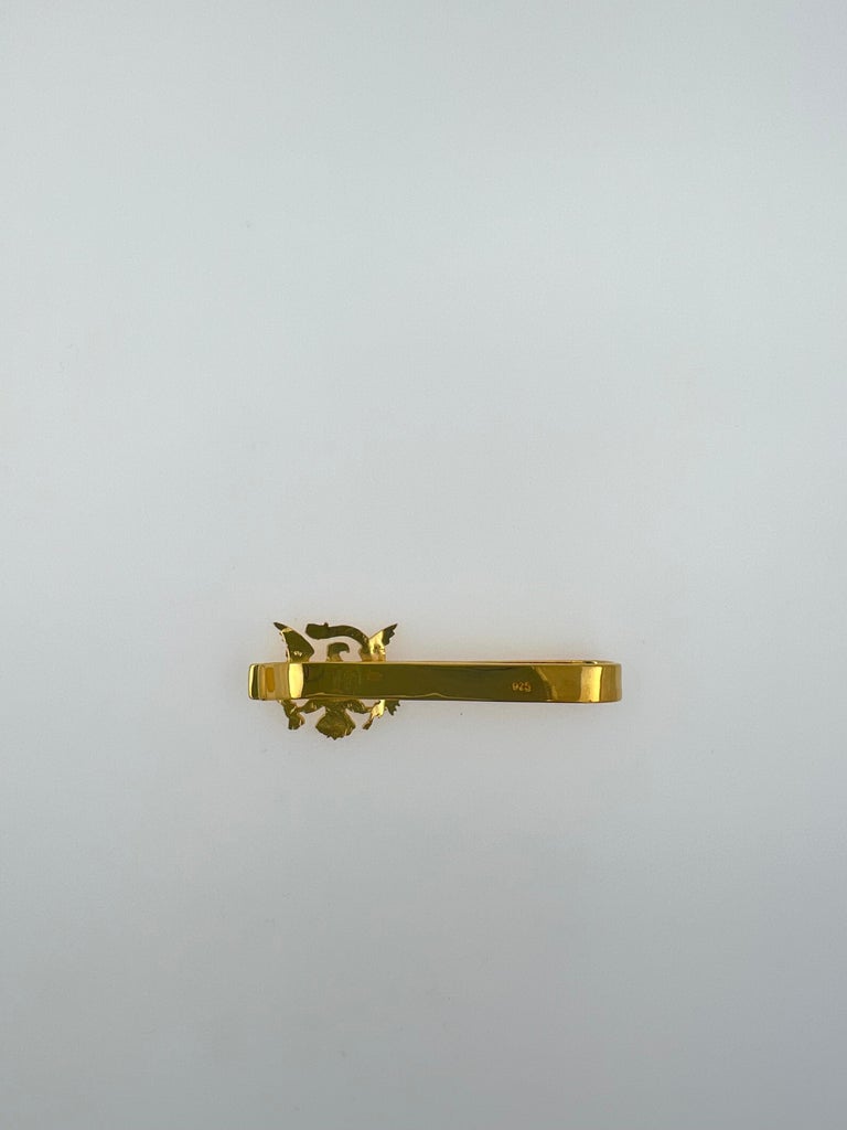 Vintage Dollar Coin Yellow Gold Vermeil Sterling Silver Tie Bar Money ...