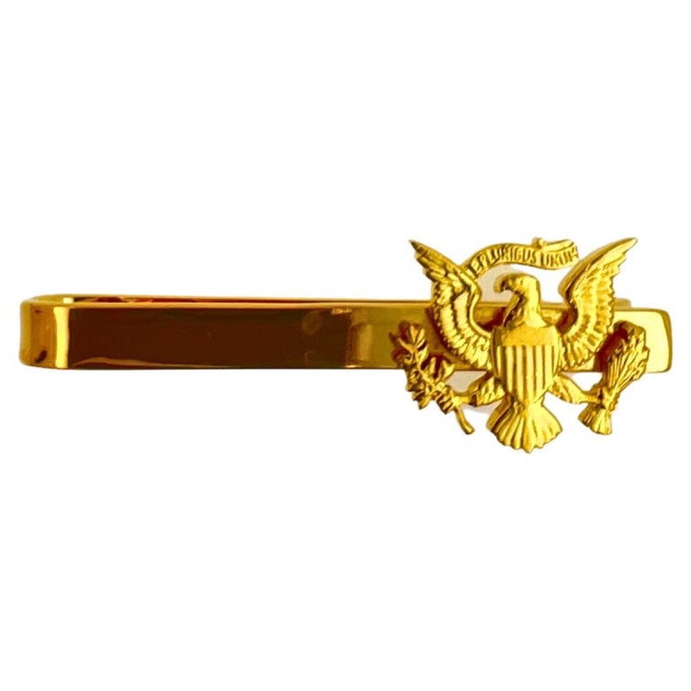 Vintage Dollar Coin Yellow Gold Vermeil Sterling Silver Tie Bar Money ...
