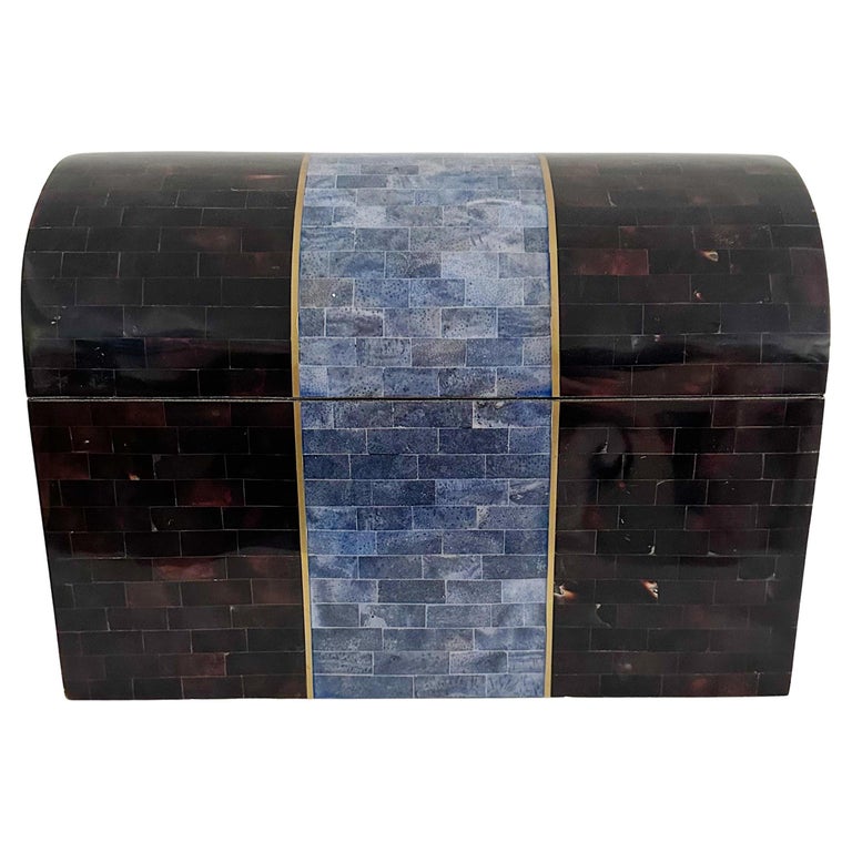 Vintage Dome Top Tessellated Decorative Box For Sale at 1stDibs