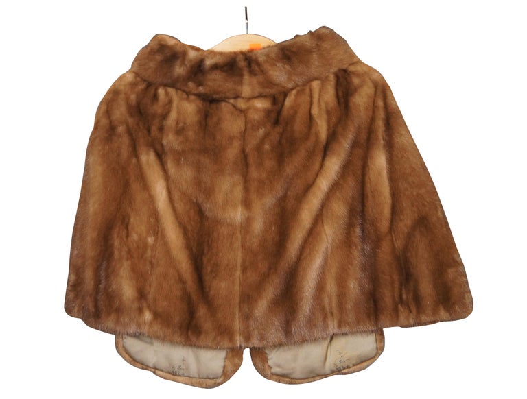 Vintage Donenfelds Brown Mink Fur Coat Womans Jacket Wrap Cape Shawl ...