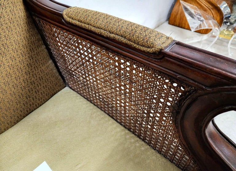 Vintage Double Caned Lounge Chair by Schnadig For Sale at 1stDibs