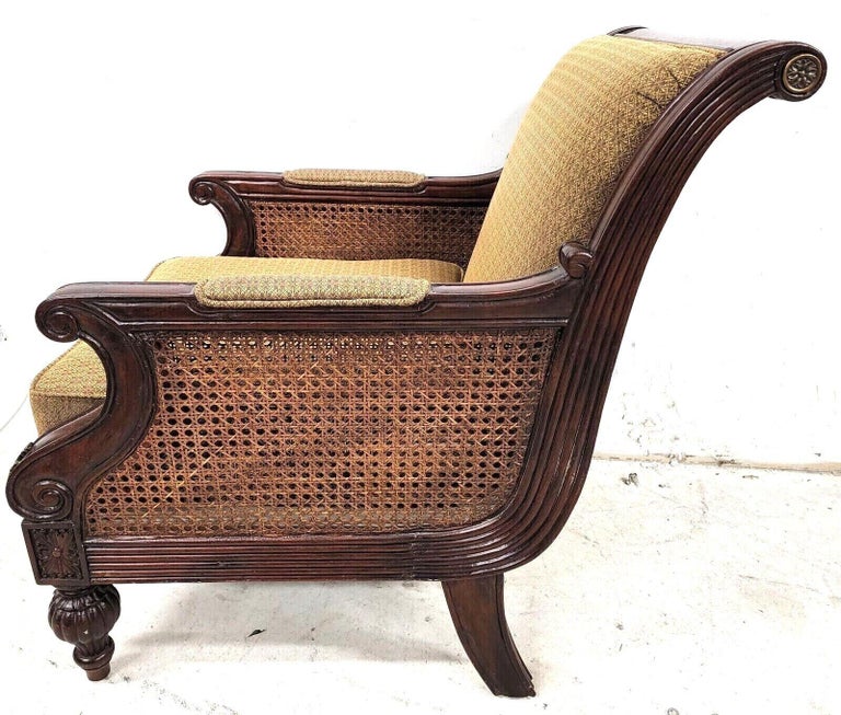 Vintage Double Caned Lounge Chair by Schnadig For Sale at 1stDibs