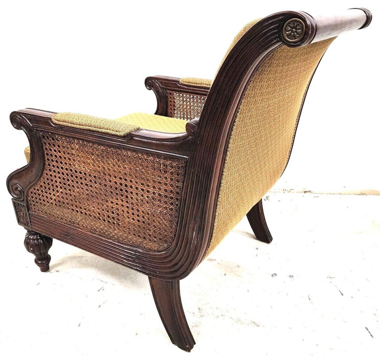 Vintage Double Caned Lounge Chair by Schnadig For Sale at 1stDibs
