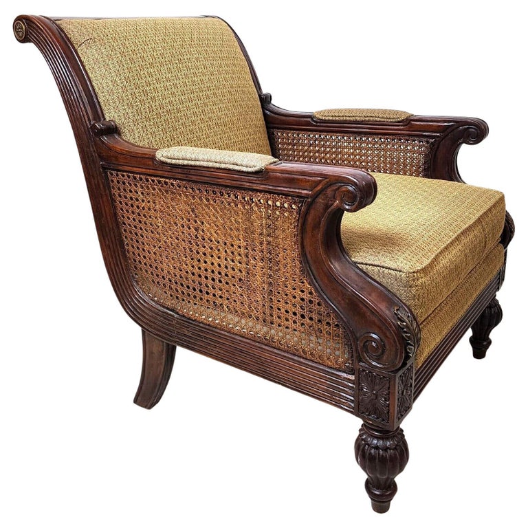 Vintage Double Caned Lounge Chair by Schnadig For Sale at 1stDibs