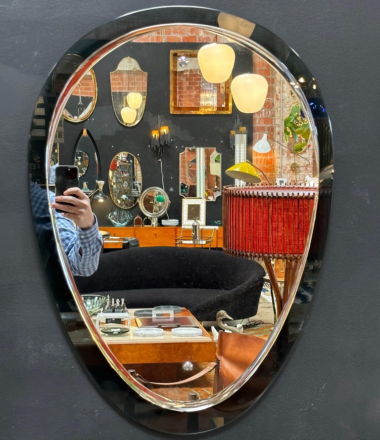Vintage Double Glass Italian Wall Mirror by Cristal Arte For Sale at ...