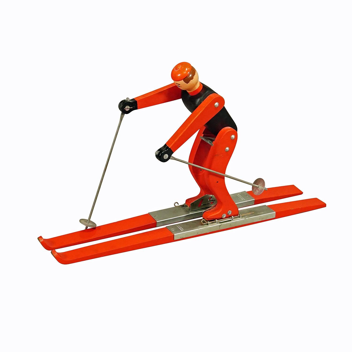 Vintage Downhill Skier Toy Germany ca. 1960s For Sale at 1stDibs