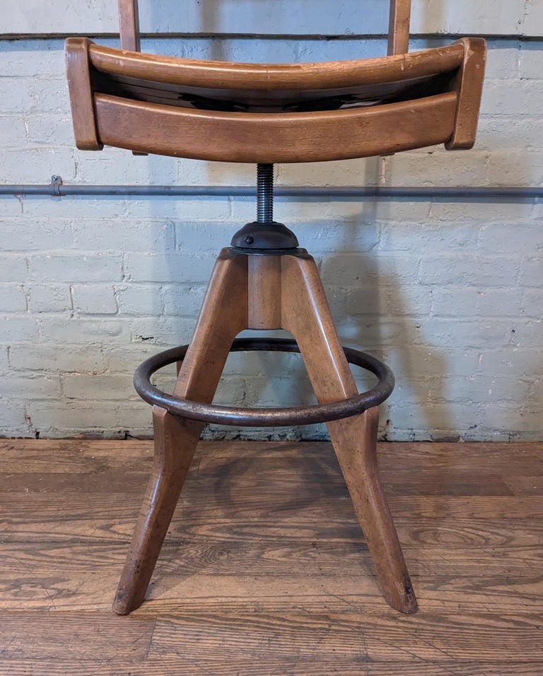 Vintage Drafting / Bar Stool For Sale at 1stDibs