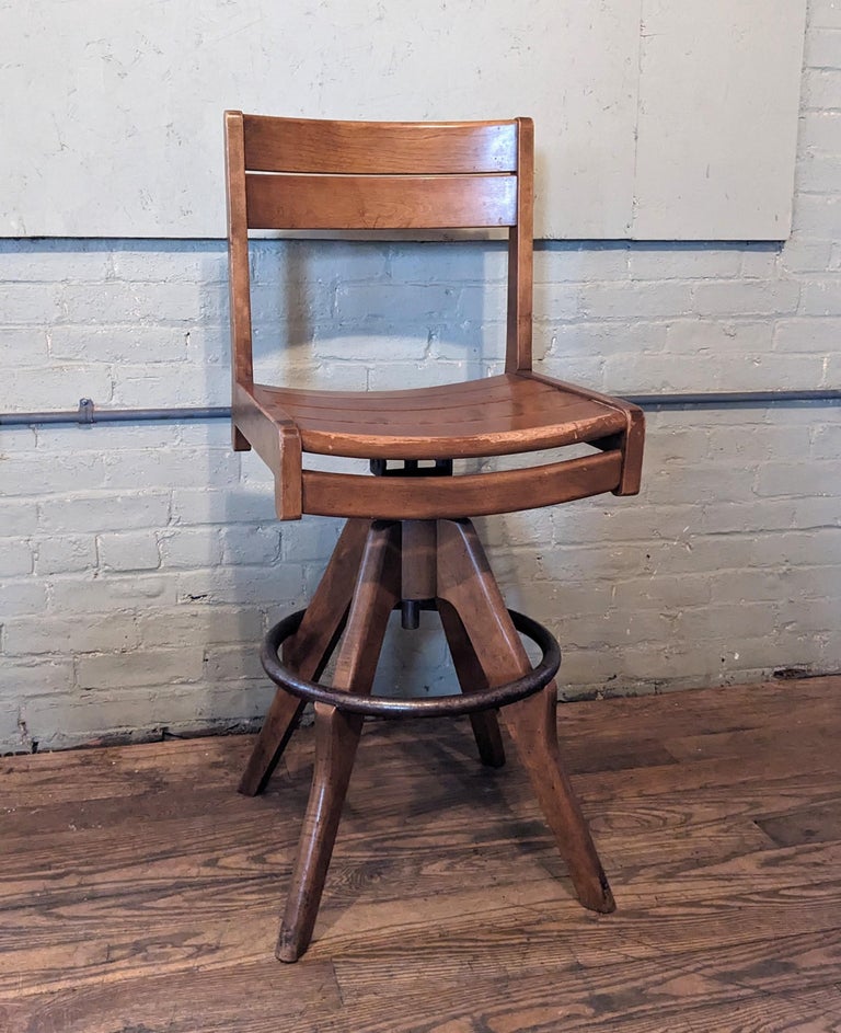 Vintage Drafting / Bar Stool For Sale at 1stDibs