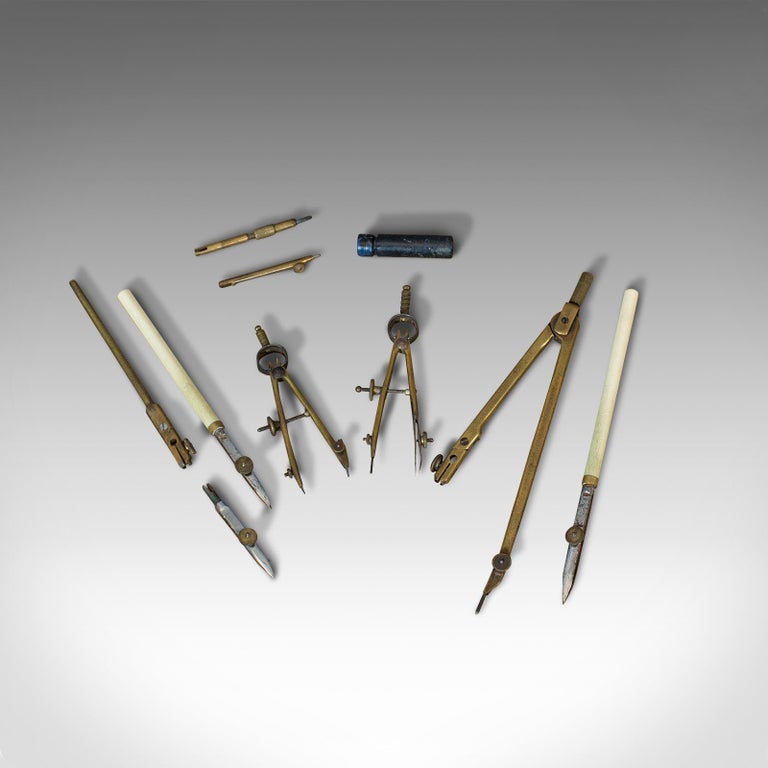 Vintage Draughtsman's Technical Drawing Case, Instrument Set, AG ...