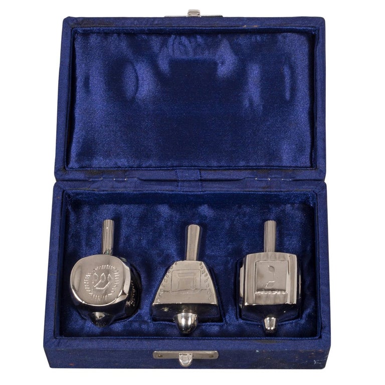Vintage Dreidal Set in Original Box, circa 1970-1980 For Sale at 1stDibs